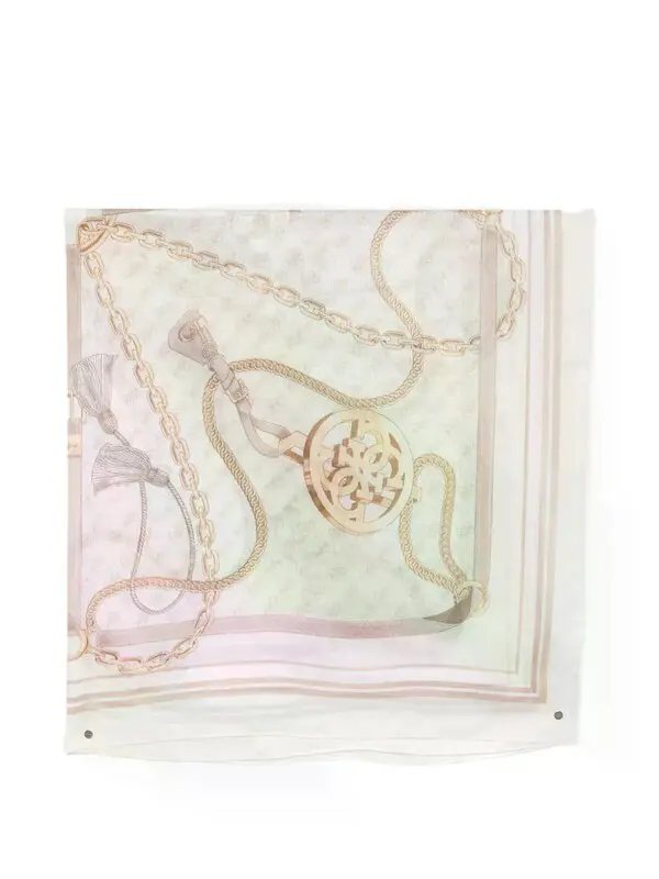 Guess Logo-print Tassel-detail Scarf