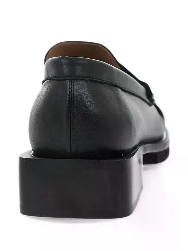 GANNI Logo-plaque Leather Loafers