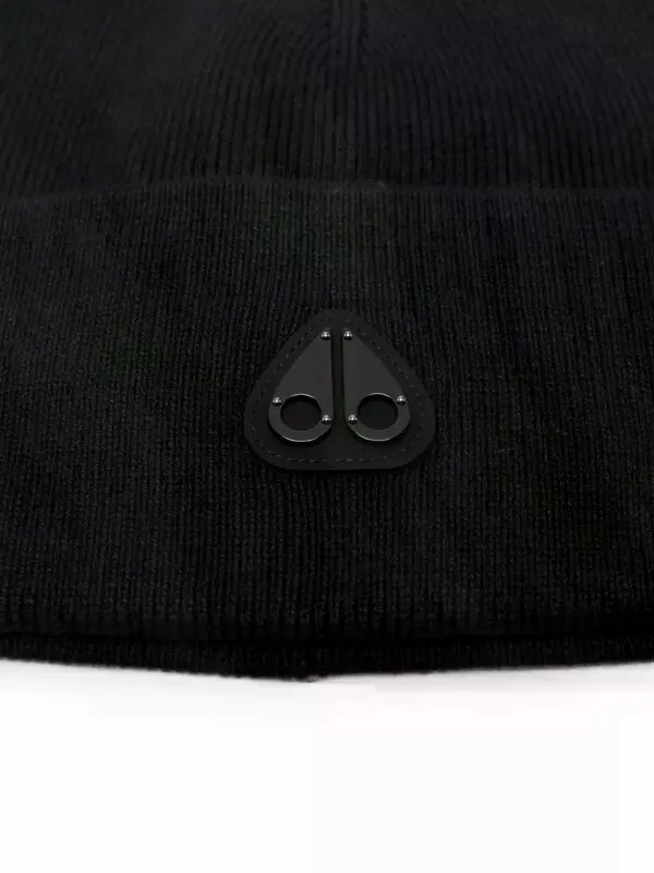 Moose Knuckles Frost Logo-plaque Beanie Hat