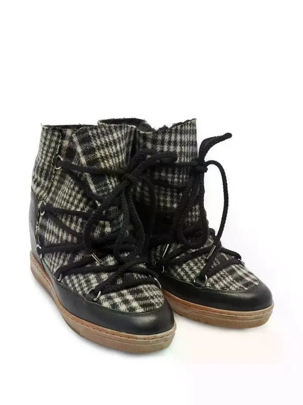 ISABEL MARANT VINTAGE Nowels Houndstooth Snow Boots