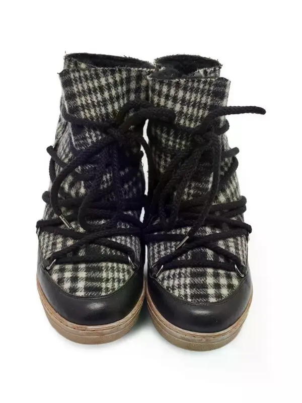 ISABEL MARANT VINTAGE Nowels Houndstooth Snow Boots