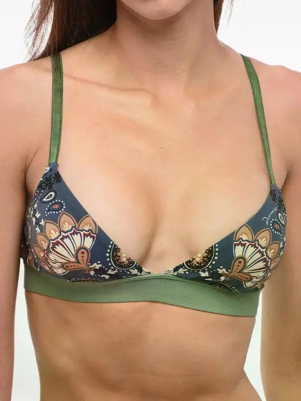Dsquared2 Bandana-print Triangle Bra - Blue