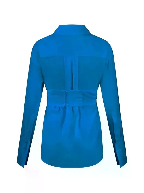 Gauge81 Silk Wrap Shirt - Blue