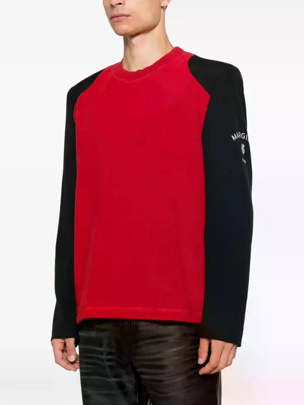 MAISON MARGIELA Raglan-sleeve Logo-print T-shirt