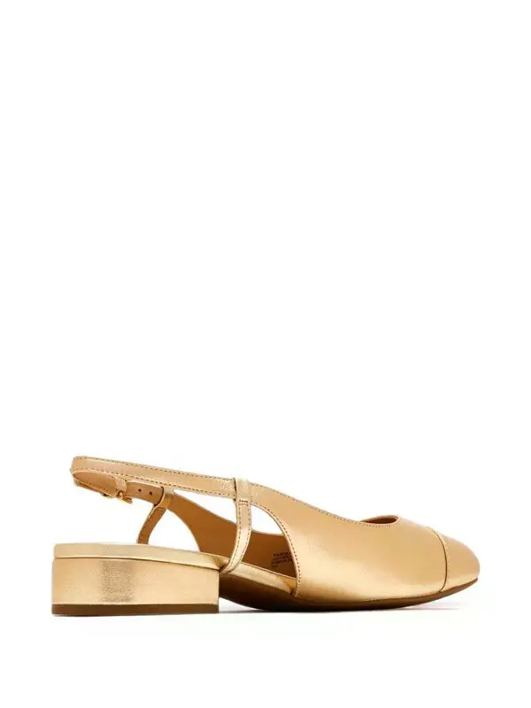 Michael Kors Metallic Leather Slingback Sandals