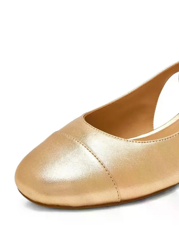 Michael Kors Metallic Leather Slingback Sandals