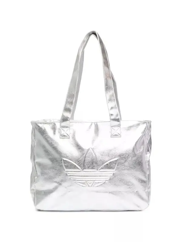 Adidas Metallic Effect Logo Tote Bag - Silver