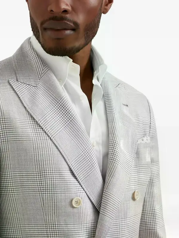 Brunello Cucinelli Double-breasted Checked Suit