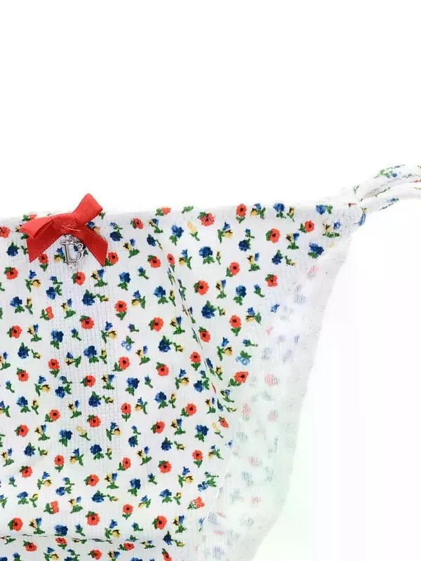Dsquared2 Floral-print Bow-detail Briefs