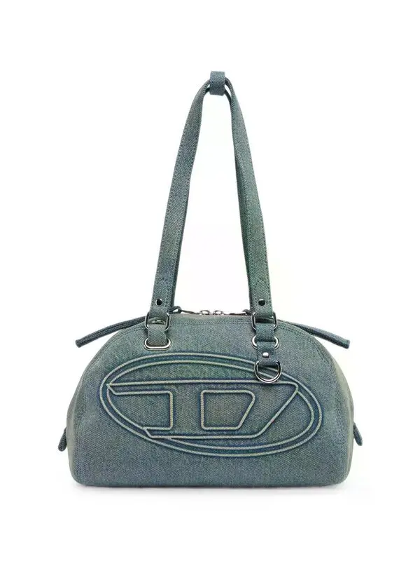 DIESEL® 1dr Dome-shoulder Bag In Denim With Oval D Logo