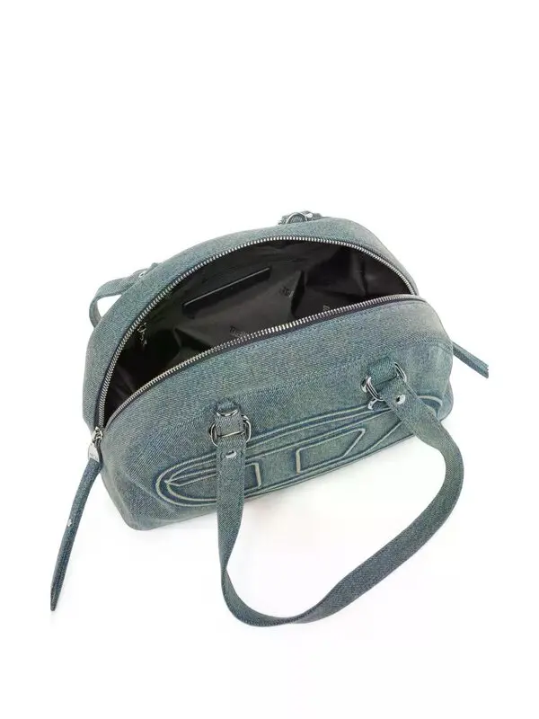 DIESEL® 1dr Dome-shoulder Bag In Denim With Oval D Logo