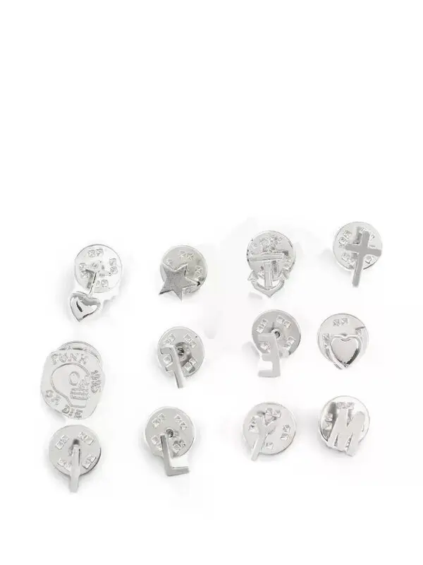 Dsquared2 Logo-engraved Motif Pins Set - Silver