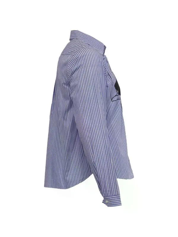 Prada Striped Monkey-print Shirt