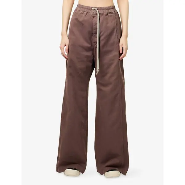 Rick Owens Wide-leg Cotton Trousers