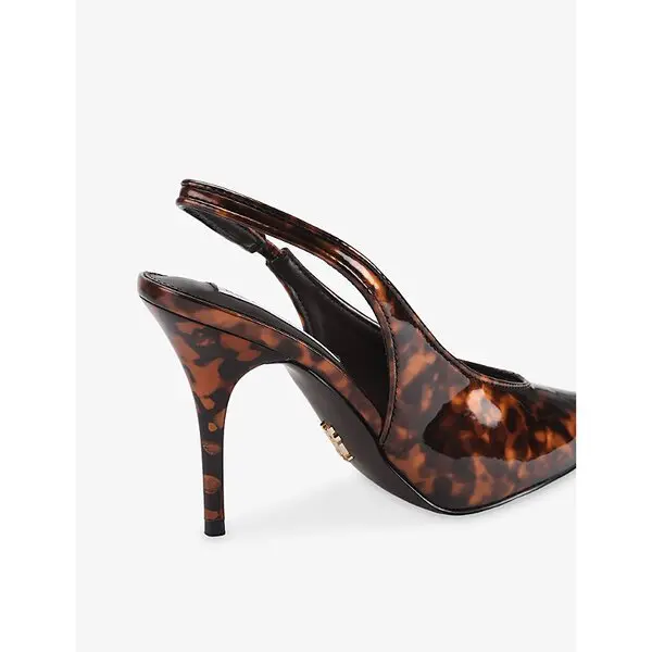 Steve Madden Amdromeda Printed Leather Sling-back Courts - Brown/oth