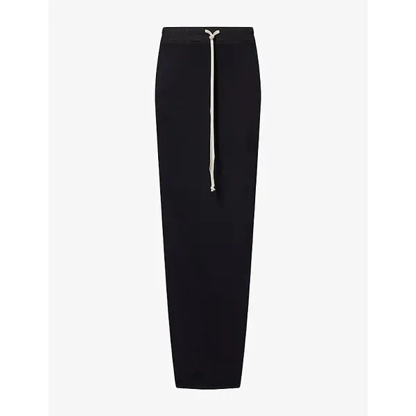 Rick Owens Pillar Draped Cotton Maxi Skirt