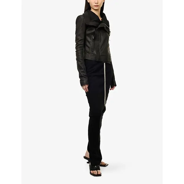 Rick Owens Pillar Draped Cotton Maxi Skirt