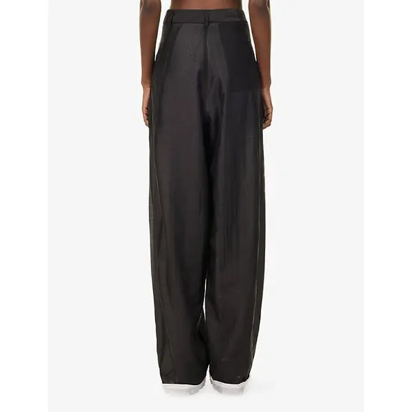 DARKPARK Phebe Double-sided Wide-leg Sheer Woven Trousers