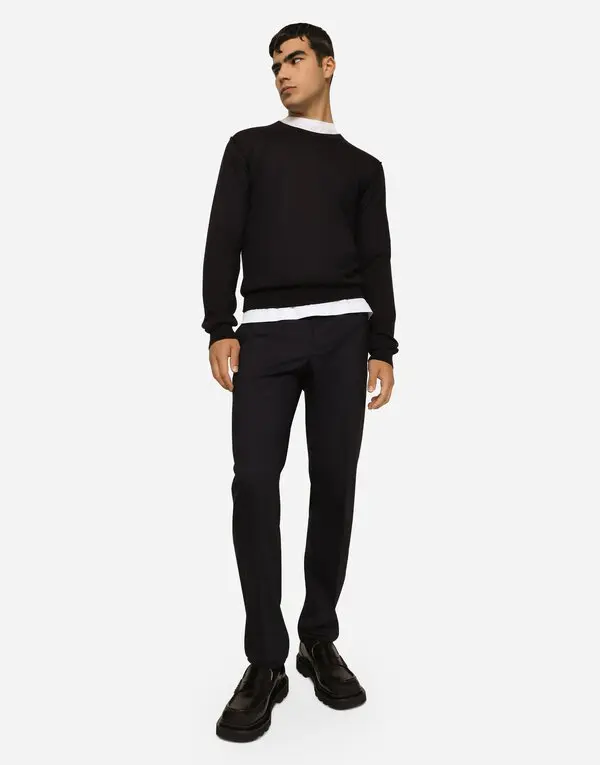 Dolce & Gabbana Pull Girocollo Sweaters And Cardigans Cashmere - Blue