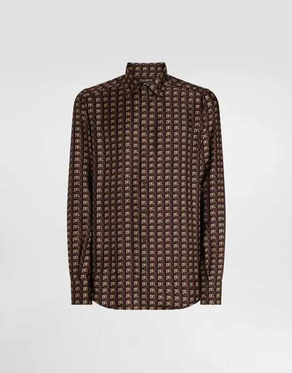 Dolce & Gabbana Ed Silk Twill Martini Shirt Shirts