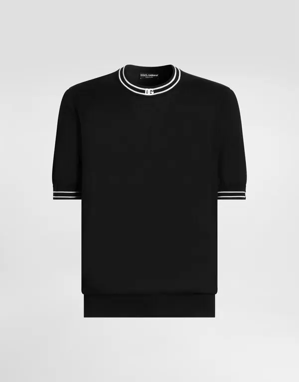 Dolce & Gabbana Silk Pullover Sweaters And Cardigans - Black