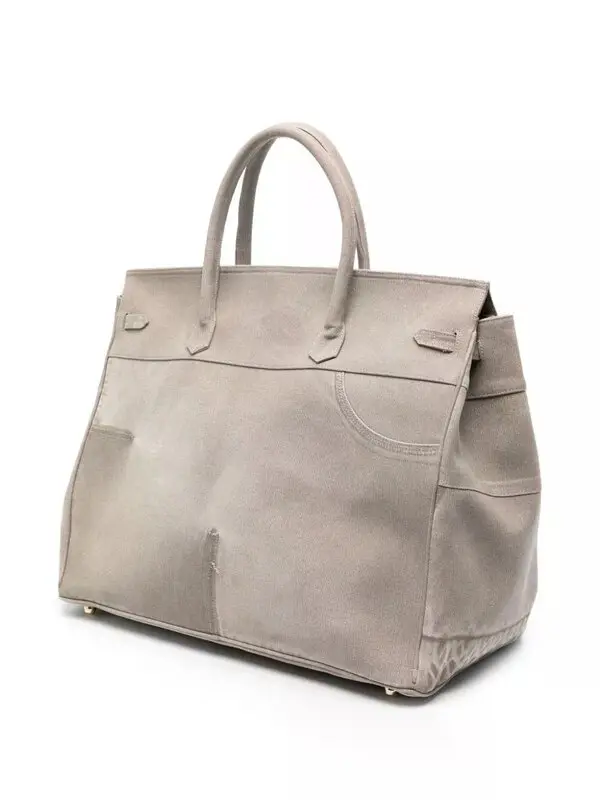 ANOTHER CHANCE Large Buckle-detail Logo-patch Tote Bag