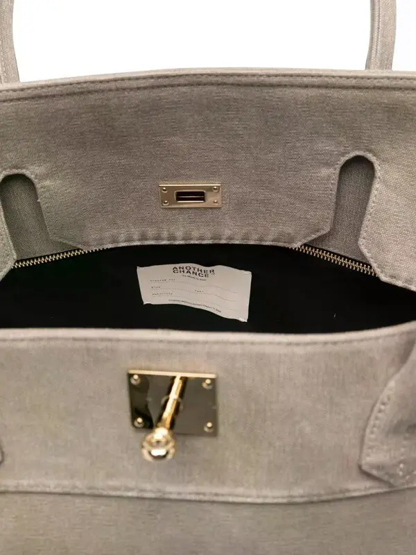 ANOTHER CHANCE Large Buckle-detail Logo-patch Tote Bag