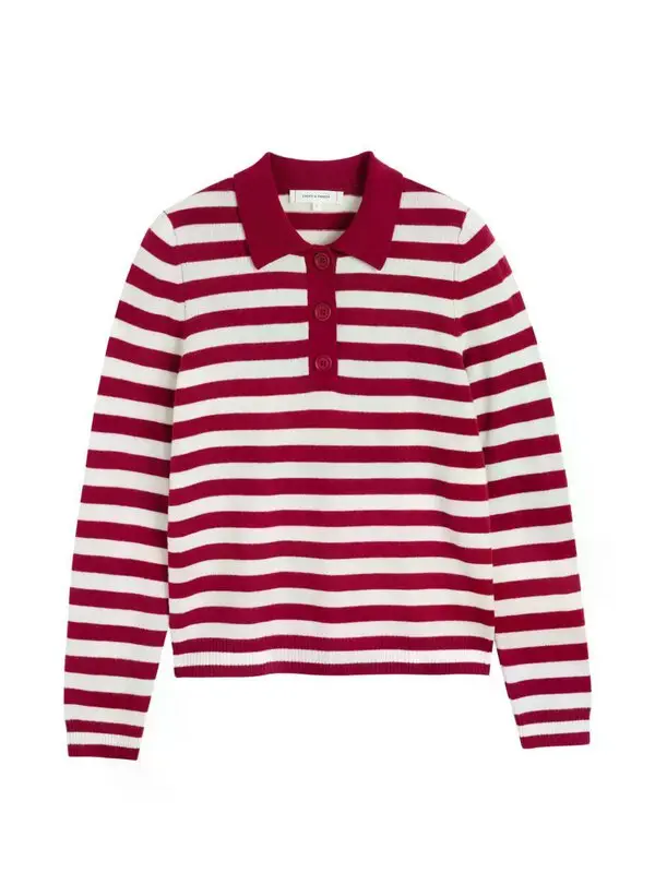 Chinti & Parker Stripe-pattern Collared Sweater