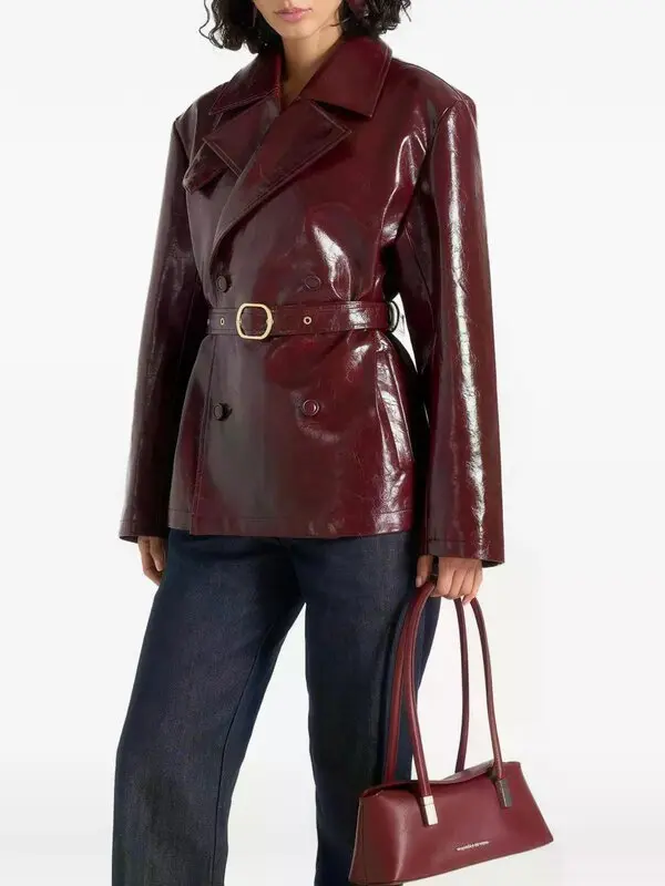 Manière De Voir Patent Belted Trench Jacket
