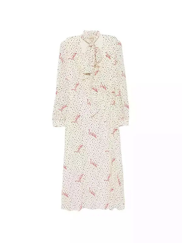 Valentino Garavani Polka-dot Pussy-bow Dress