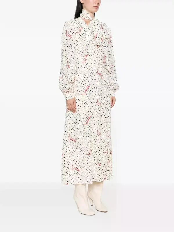 Valentino Garavani Polka-dot Pussy-bow Dress