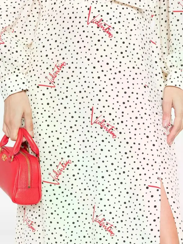 Valentino Garavani Polka-dot Pussy-bow Dress