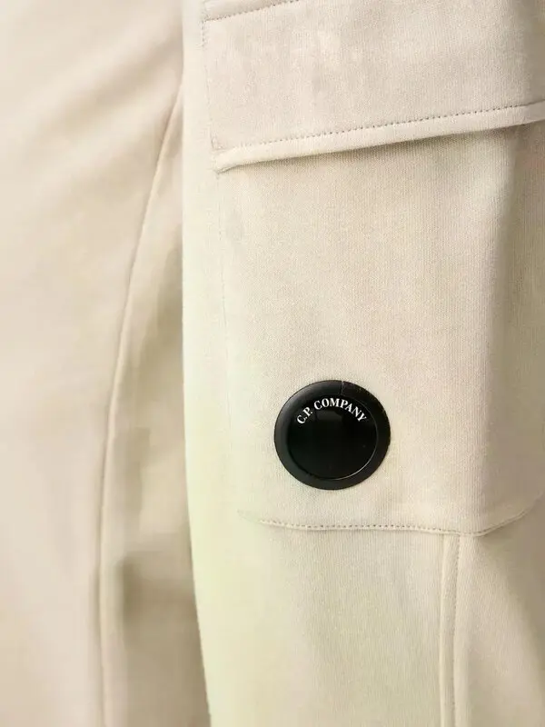 C.P. COMPANY Diagonal Raised Fleece Lens Sweatpants - Neutrals