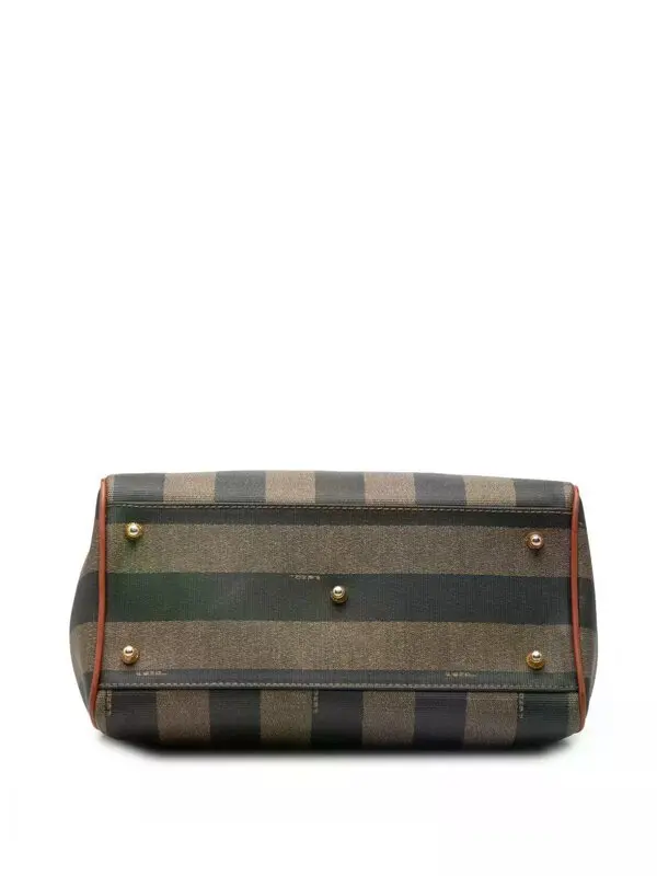 Fendi 20th Century Pequin Coated Canvas Boston Bag