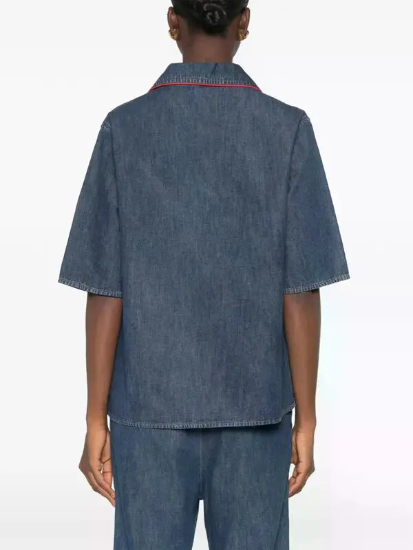 Valentino Garavani Contrast-trim Denim Shirt