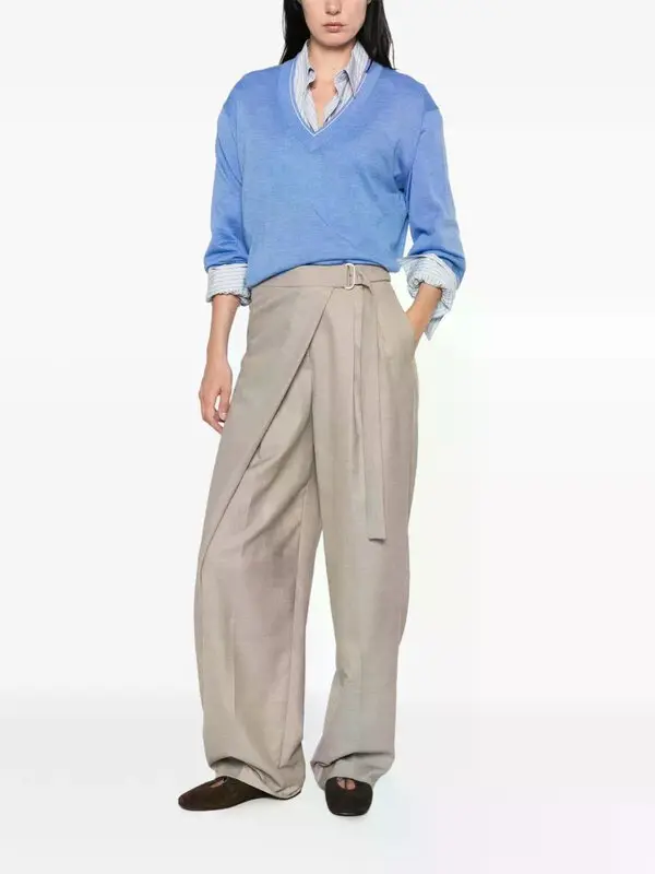 Guest In Residence Tipping-detail V-neck Sweater