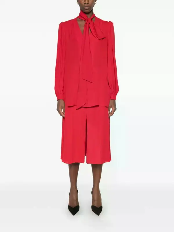 Valentino Garavani Pussy-bow Silk Blouse