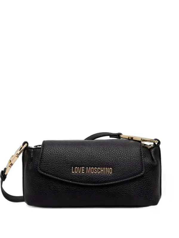Moschino Logo-plaque Pebbled Crossbody Bag