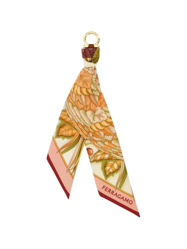 FERRAGAMO Silk Keyholder - Neutrals