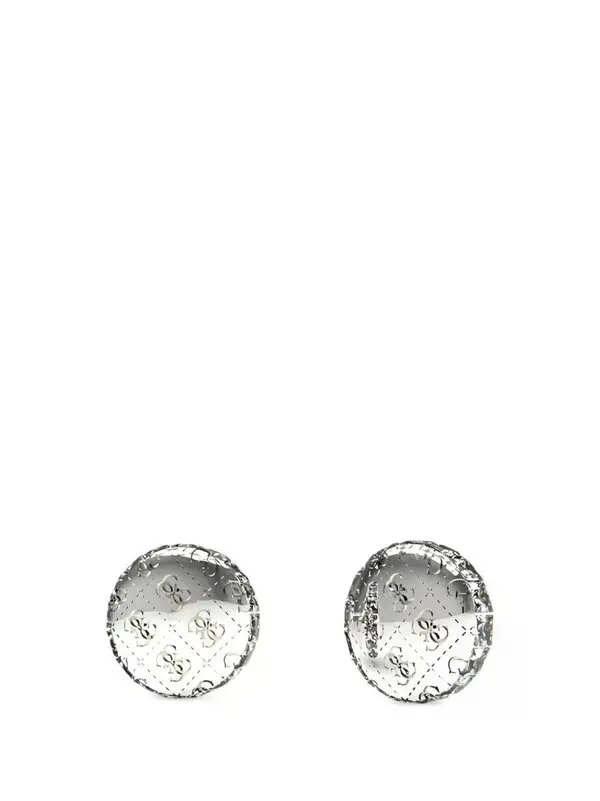 Guess 4g Crystal-embellished Stud Earrings - Silver
