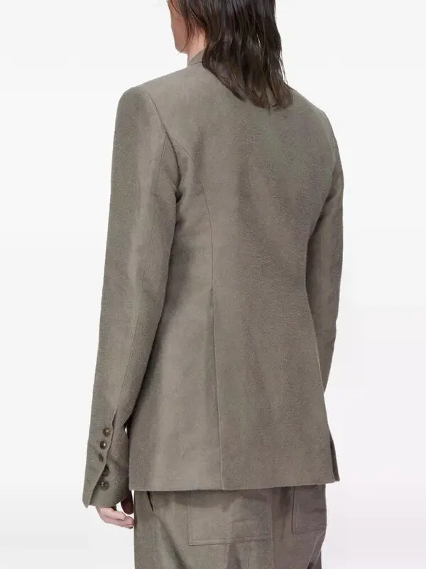 Rick Owens Single-breasted Ramie Blazer