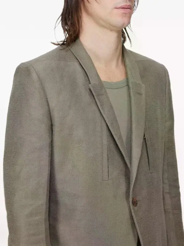 Rick Owens Single-breasted Ramie Blazer