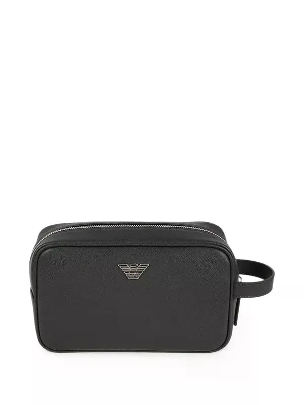 Emporio Armani Logo-plaque Wash Bag - Grey