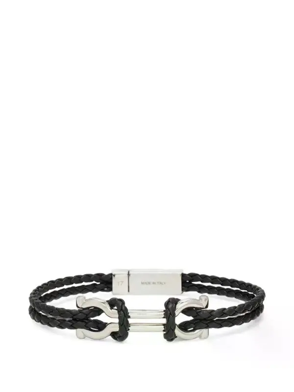 FERRAGAMO Double Gancini Bracelet - Silver