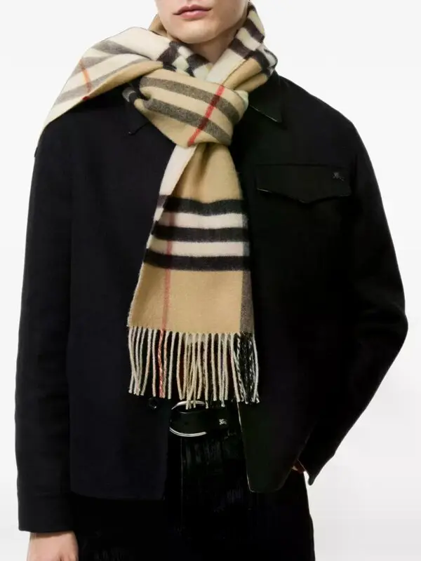 Burberry Reversible Check Cashmere Scarf