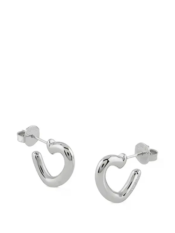 Guess Iconique Heart-shape Hoop Earrings