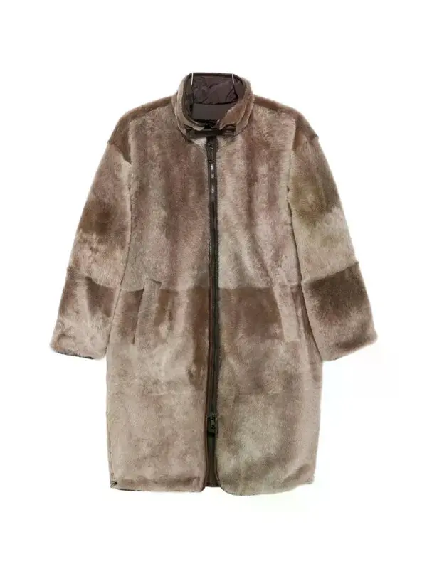 Brunello Cucinelli Shearling-trim Reversible Jacket - Neutrals