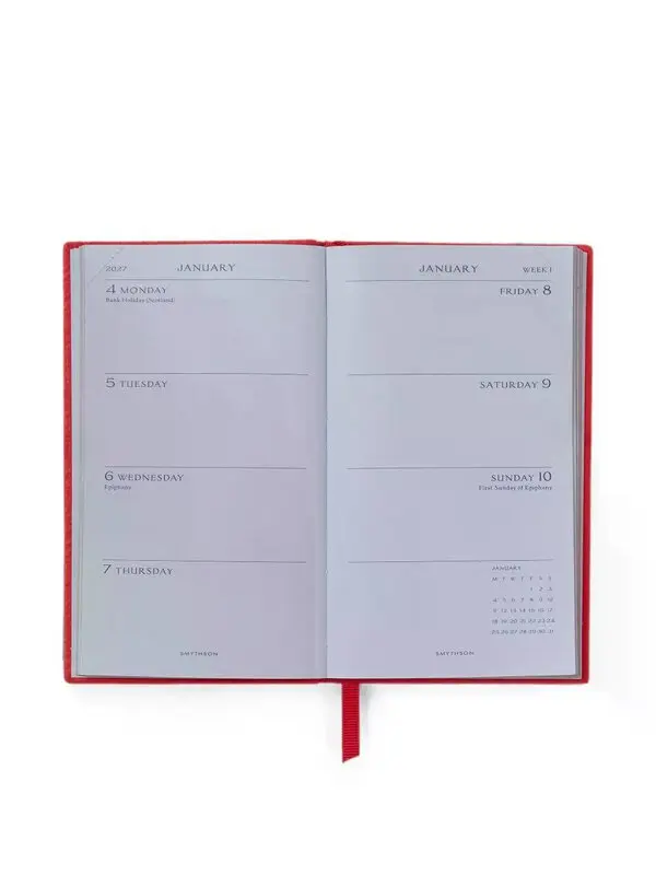 Smythson 2027 Panama-leather Weekly Planner