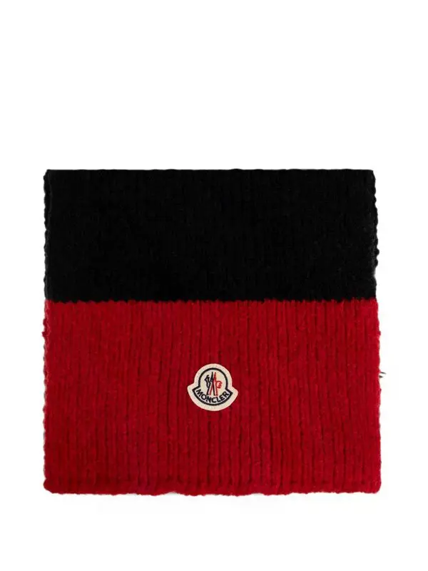 Moncler Logo-patch Chunky-knit Scarf
