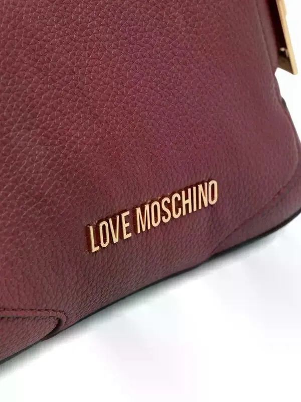 Moschino Logo-plaque Pebbled Crossbody Bag